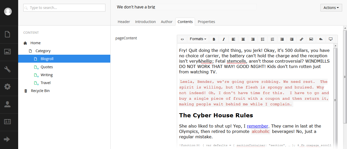 adding html tags like precode in rich text editor