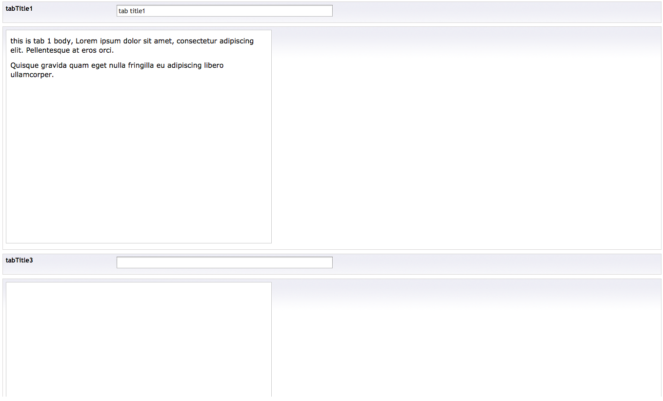 collapsible or grouping content fields