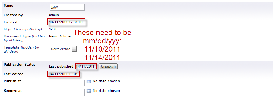 change date picker format in umbraco
