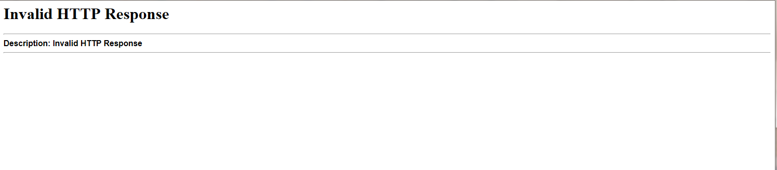 invalid http response